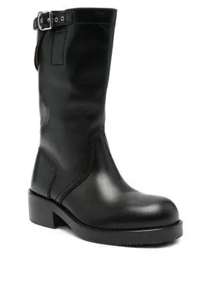 Dries Van Noten Stivali Biker In Pelle