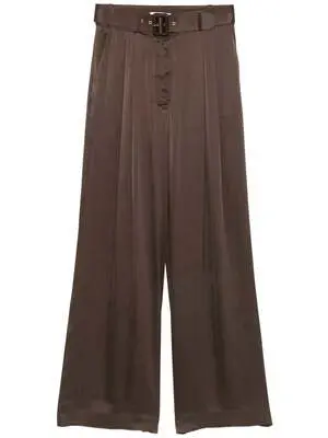 Zimmermann Pantaloni In Seta - Brown