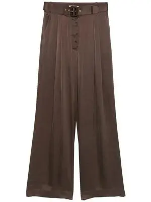 Zimmermann Pantaloni In Seta - Brown