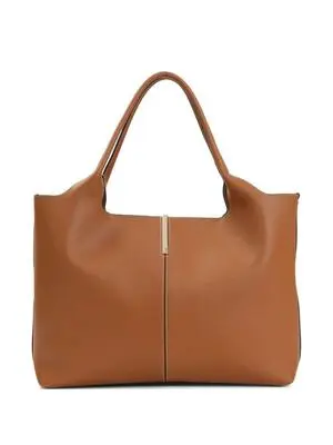 TOD'S Medium-small Leather Shopping Bag - Brown