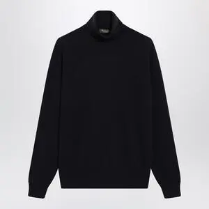Loro Piana Loro Piana Classic Turtleneck In Navy Blue Baby Cashmere Men Blue