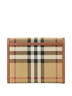 Burberry Lancaster Small Check Tri-fold Wallet