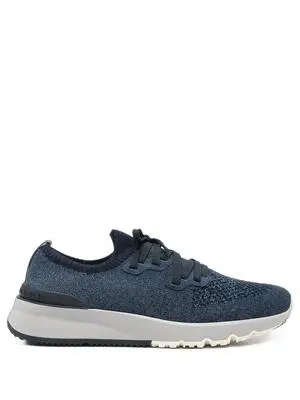 Brunello Cucinelli Sneakers Runner In Maglia Chiné Di Cotone