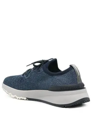 Brunello Cucinelli Sneakers Runner In Maglia Chiné Di Cotone