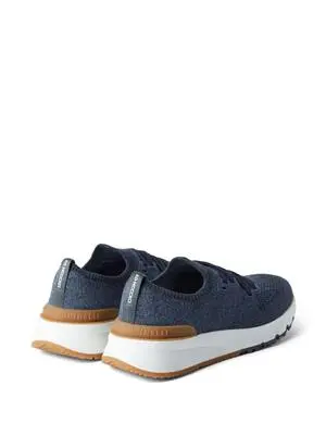 Brunello Cucinelli Sneakers Runner In Maglia Chiné Di Cotone