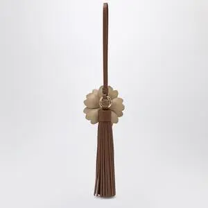 Miu Miu Cognac/sand Floral Leather Trick - Brown