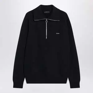 Prada Wool And Cashmere Polo Shirt - Blue