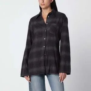 Our Legacy Daisy Checked Cotton Flannel Shirt - Black
