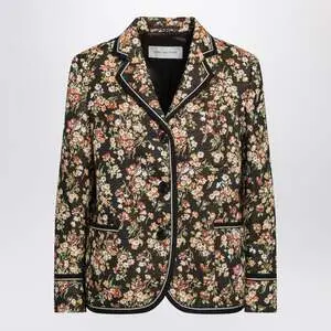 Dries Van Noten Floral Gobelin Blazer - Brown