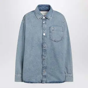 AMI Paris De Cå“ur Overshirt In Cotton - Blue