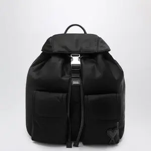 AMI Paris Marcel Small Nylon Backpack - Black