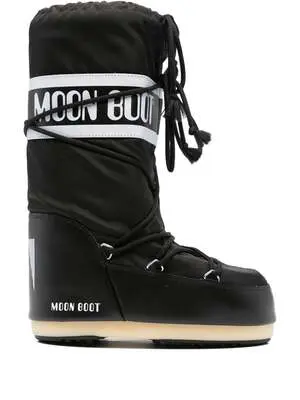 Moon Boot Stivali Icon In Nylon - Black
