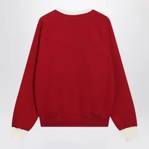 AMI Paris De Coeur Sweatshirt /ivory - Red