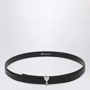AMI Paris De Cå“ur Belt In Calfskin - Black