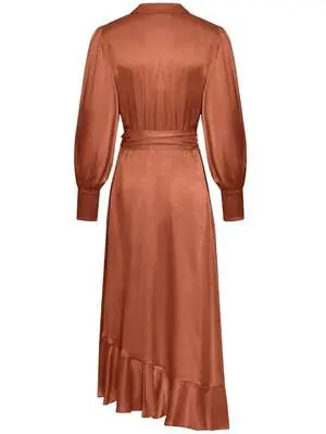 Zimmermann Silk Wrap Midi Dress