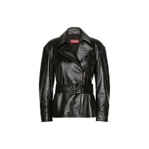 Max Mara Nappa Leather Giusto Jacket - Black