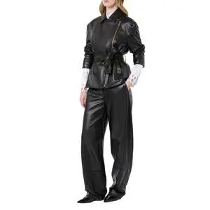 Max Mara Nappa Leather Giusto Jacket - Black