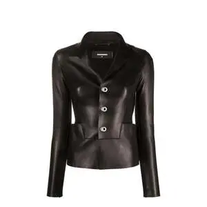 Dsquared2 Leather Jacket - Black
