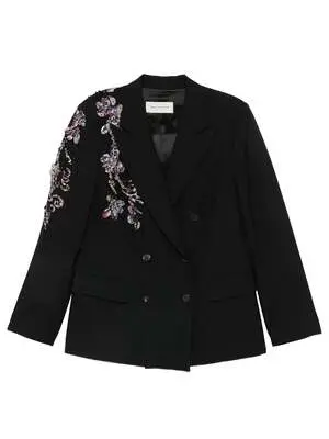 Dries Van Noten Giacca Doppiopetto Regular Fit Con Ricami