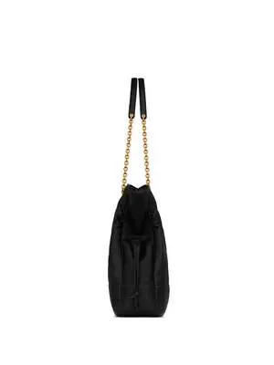 Saint Laurent Jamie Shopping In Lambskin - Black