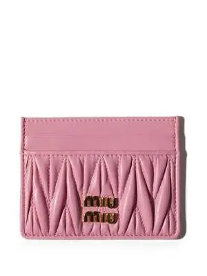 Miu Miu Portacarte In Nappa Matelass - Multicolor