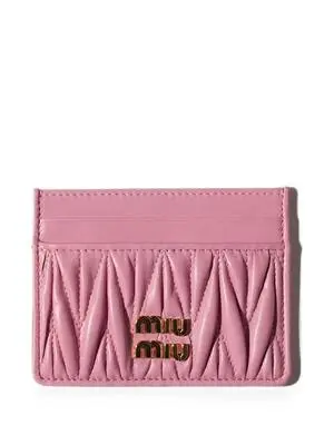 Miu Miu Miu Miu Women Portacarte In Nappa Matelassé Multicolor