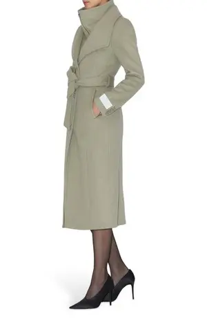 Soia & Kyo Ilana Wool Blend Coat With Removable Bib