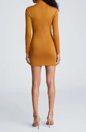 KENNETH COLE COLLECTION Pin Detail Long Sleeve Minidress - Maple