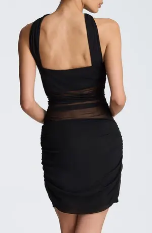 KENNETH COLE COLLECTION Scarf Strap Illusion Lace Minidress