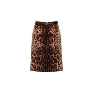Max Mara Leopard Falange Skirt - Brown