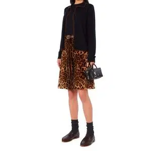 Max Mara Leopard Falange Skirt - Brown