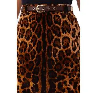 Max Mara Leopard Falange Skirt - Brown