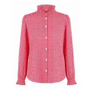 LUELLA FASHION Carron Cotton Blouse Gingham Pattern
