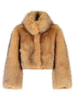 ROTATE BY BIRGER CHRISTENSEN Beige Faux Fur Jacket - Cream