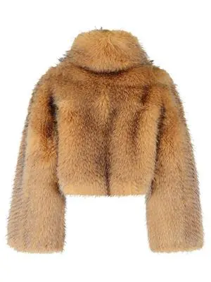 ROTATE BY BIRGER CHRISTENSEN Beige Faux Fur Jacket - Cream