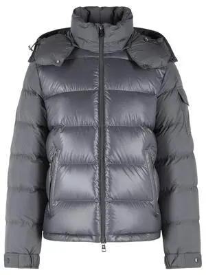 Moncler Maya' Grey Polyester Short Down Jacket - Gray