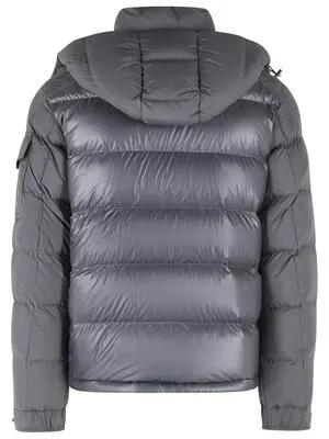 Moncler Maya' Grey Polyester Short Down Jacket - Gray