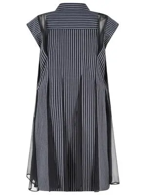 Sacai Navy Cotton Blend Dress