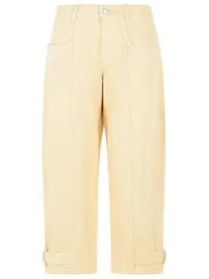Isabel Marant Étoile Leja' Beige Cotton Jeans - Cream