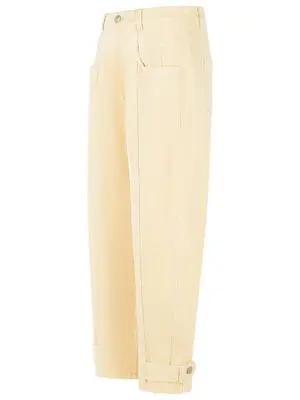 Isabel Marant Étoile Leja' Beige Cotton Jeans - Cream