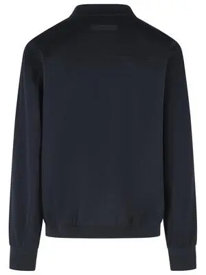 Zegna Oasi' Navy Cashmere Bomber Jacket
