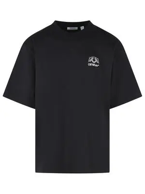 Off-White Offline Half Arrow' Cotton T-shirt - Black