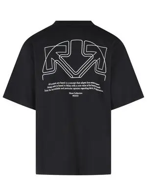 Off-White Offline Half Arrow' Cotton T-shirt - Black