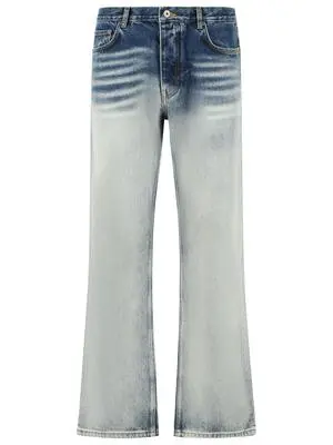 Off-White Half Arrow Slim Relaxed' Cotton Jeans - Blue