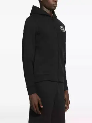 Moncler Logo-patch Zip-up Hoodie - Black