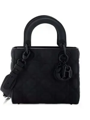Dior Ultra Matte My Abcdior Lady Bag Cannage Quilt Calfskin Shoulder Bag - Black