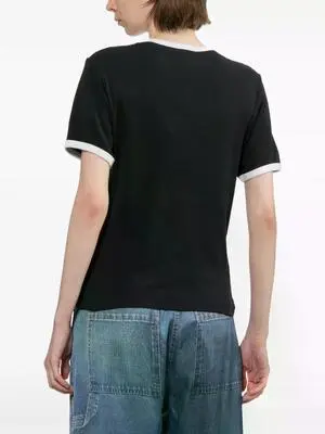 COURREGES Logo-embroidered T-shirt