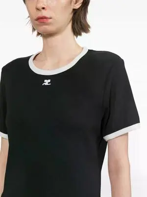 COURREGES Logo-embroidered T-shirt