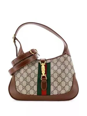 Gucci Jackie 1961 Gg Coated Canvas Small Hobo Bag - Brown