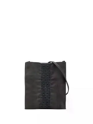 Hermès 20th Century Canvas Herline Pochette Crossbody Bag - Grey
